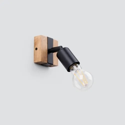 Nástěnné svítidlo SOLLUX ZUCA černé E27 1x15W bez žárovky SL.1295