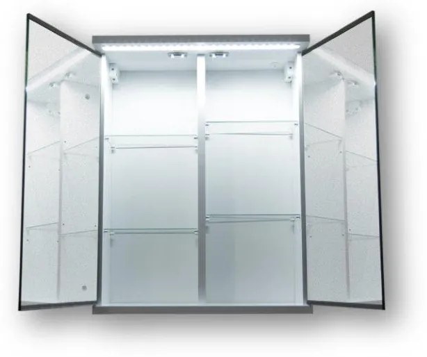 Olsen Spa Vrchní zrcadlová skříňka NICE s LED osvětlením Rozměr A - 50 cm, Rozměr B - 15 cm, Rozměr C - 64 cm - OLNNIC50