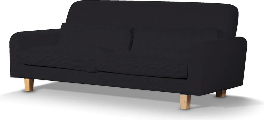 Potah na pohovku IKEA Nikkala krátký barva černá látka pletený vzor