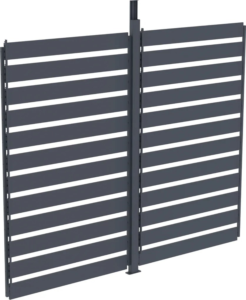 Boční zástěna pro bioklimatickou pergolu BestBerg BBP-E1CG / 238 × 218 cm / šedá