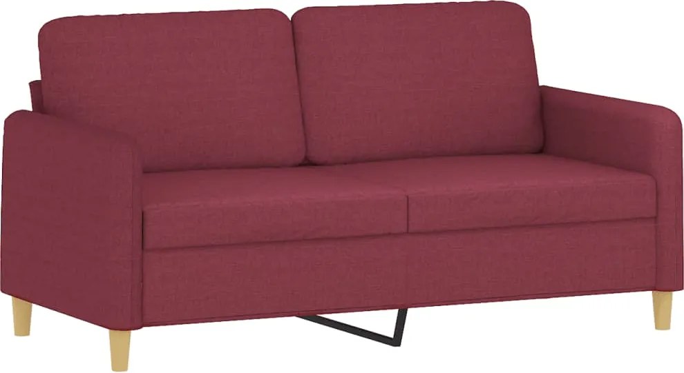 2dílná sedací souprava s poduškami vínová textil 3202092