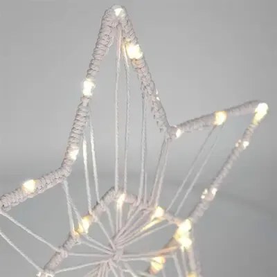 Solight LED vánoční hvězda stolní / pletená / 35x LED / 2x AAA