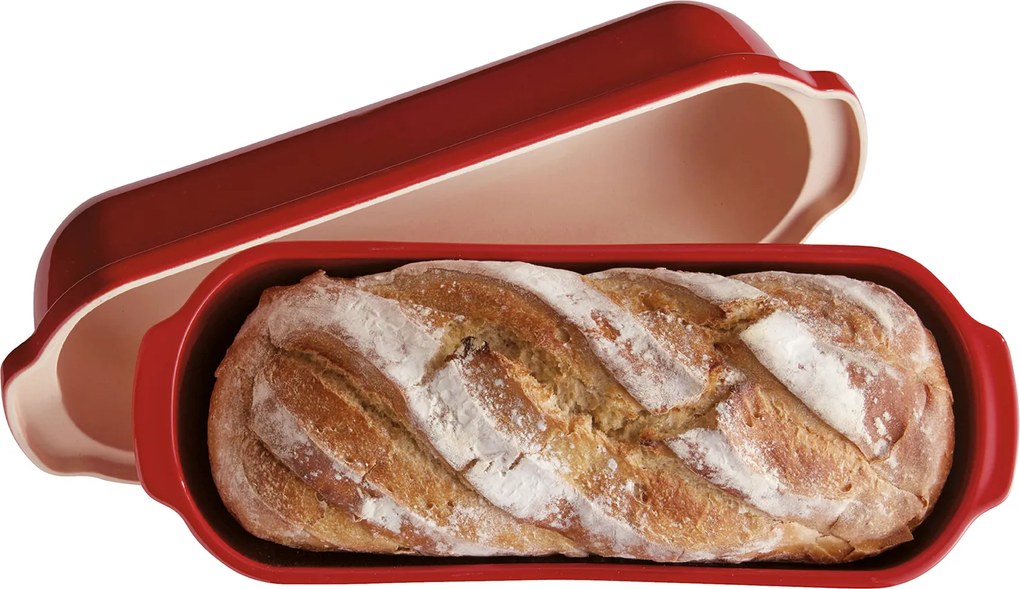 Emile Henry Forma na chleba velká hranatá 39,5 x 16 cm Granátová e-bal