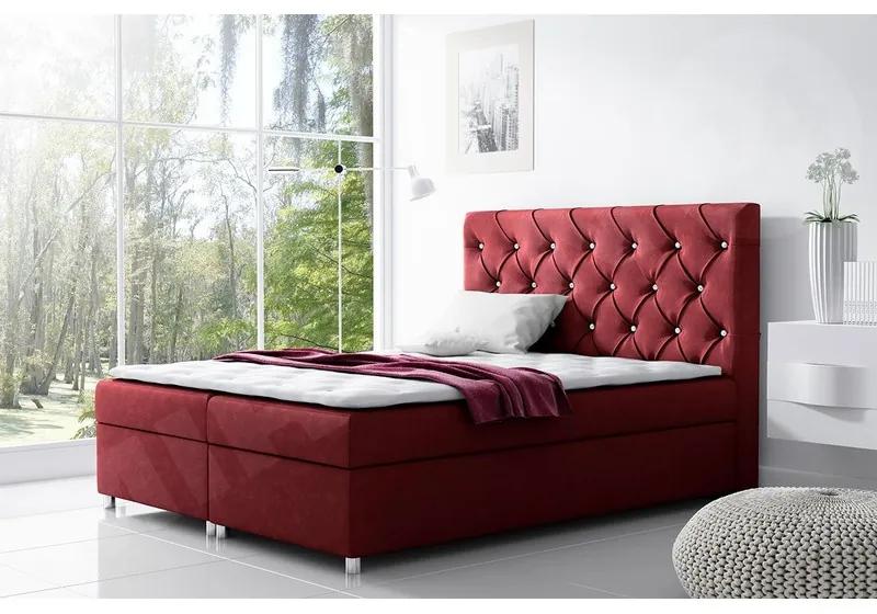 Kontinentální postel Balicci, Rozměr postele: 200 x 200 cm, Barva:: ekokůže Soft 017 (bílá)
