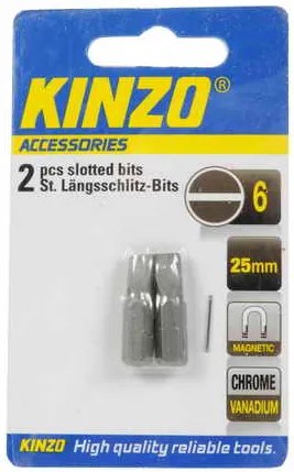 KINZO Sada bitů 6mm - 2ks, 25 mm - magnet