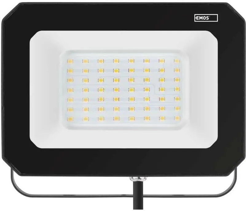 Led reflektor emos led reflektor simpo 50 w, černý, neutrální bílá