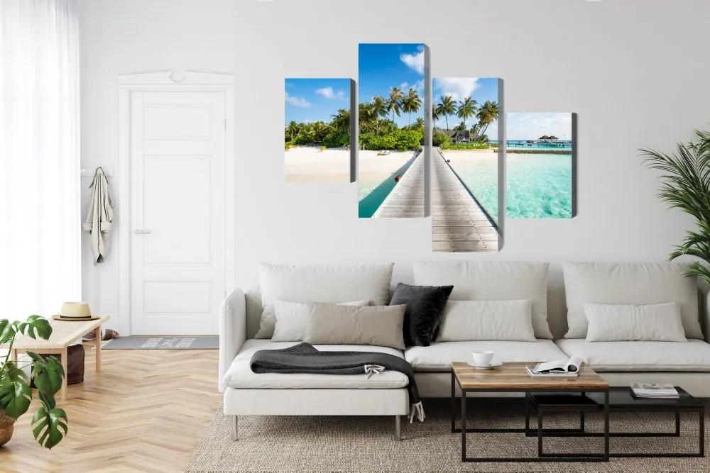 Vícedílný obraz Pohled Na Tropický Ostrov Nedostatek Nedostatek Přírodní plátno 240x150