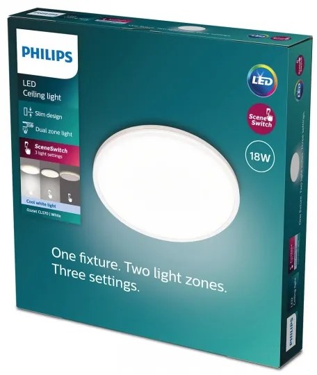 Philips- LED Stmívatelné stropní svítidlo OZZIET SCENE SWITCH LED/18W/230V 4000K