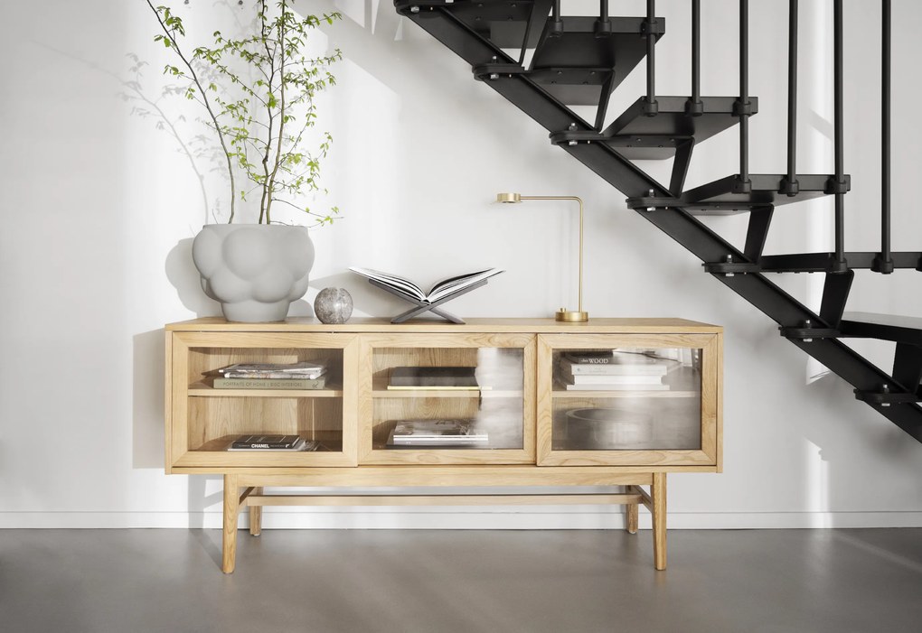 ROWICO Prosklená komoda HAZELNUT 170x75 cm 121150