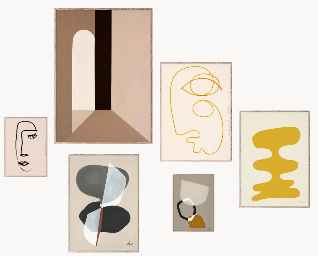Sada plakátů s rámem Artwall No. 30, 6 dílů