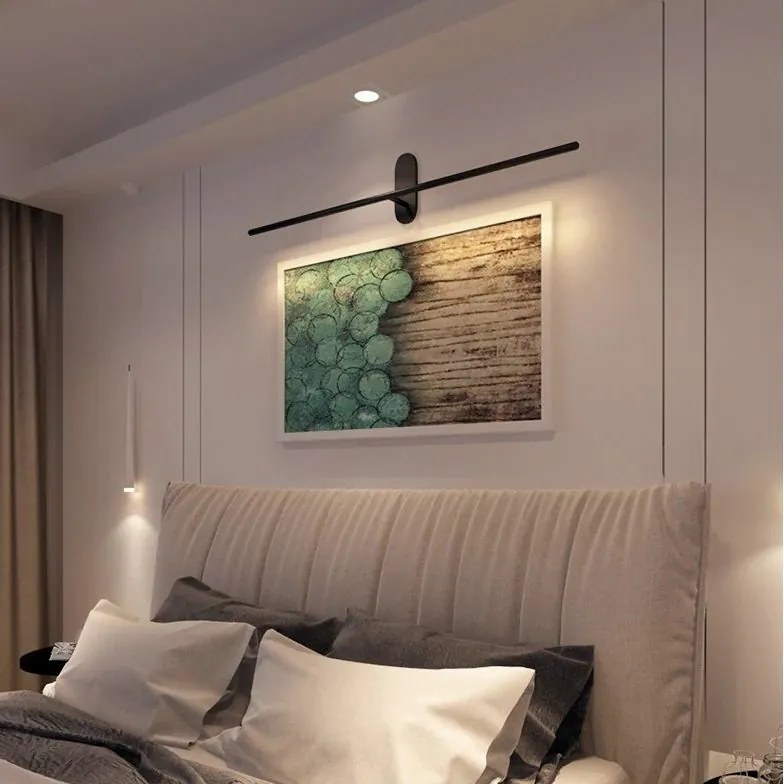 Toolight - LED nástěnná koupelnová lampa nad zrcadlo 92cm 12W 640lm APP372-1W, černá, OSW-09754