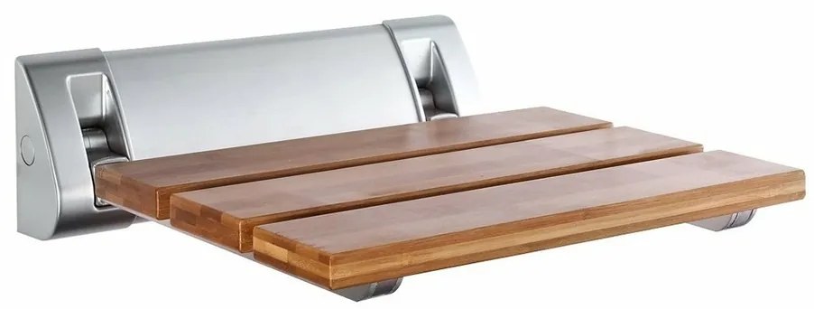 AQUALINE AE236 sklopné sedátko do sprchového koutu 32 x 32,5 cm, bambus