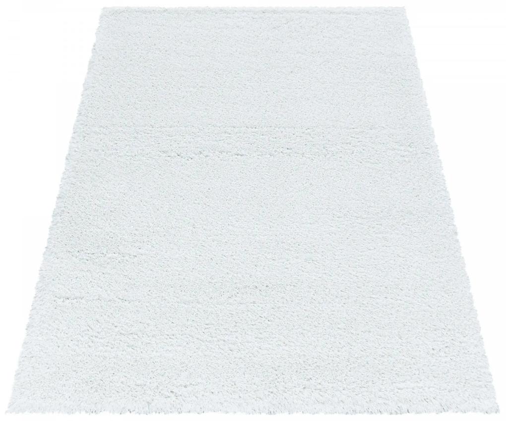 Ayyildiz koberce Kusový koberec Fluffy Shaggy 3500 white - 80x250 cm