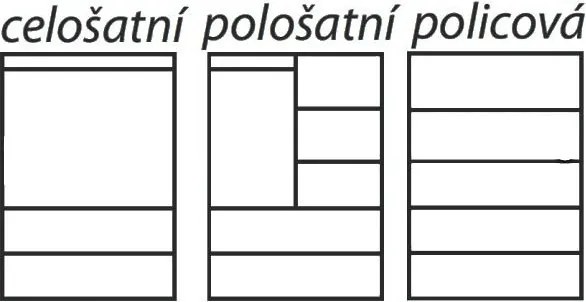 HP-Nábytek Skříň Beta 2D Praktik BUK ROZMĚR: (š/v/h) 95 x 135 x 55 cm policová