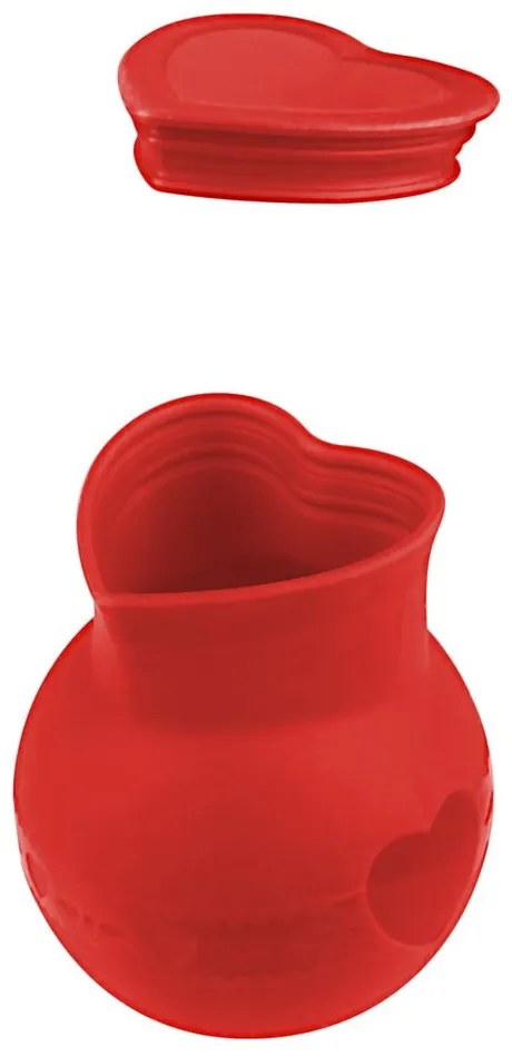 Červená silikonová nádoba na rozpouštění čokolády Dr. Oetker Flexxibel Love, 250 ml