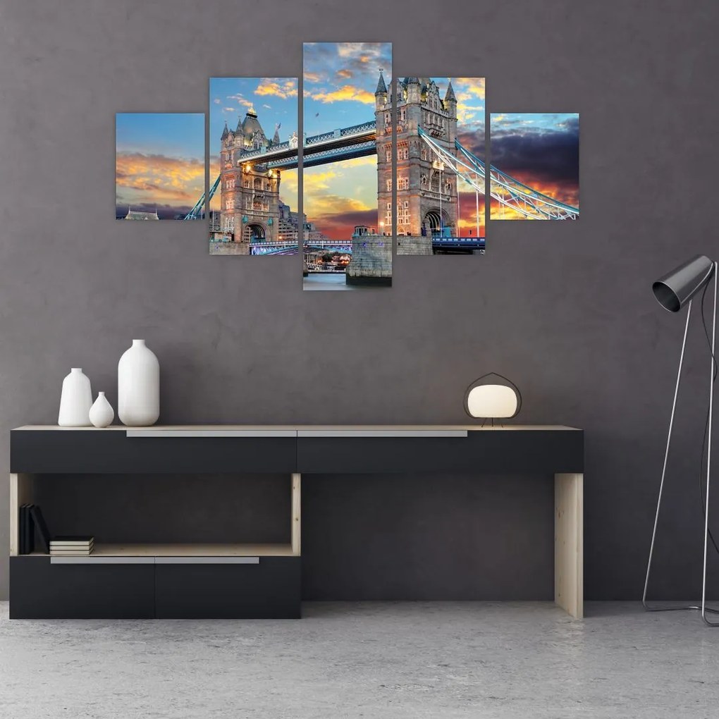 Obraz - Tower Bridge, Londýn, Anglie (125x70 cm)