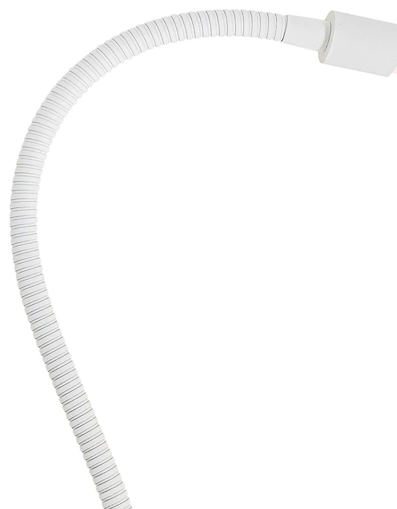 Klipová stolní lampa bílá s LED a dotykovým stmívačem - Lionard