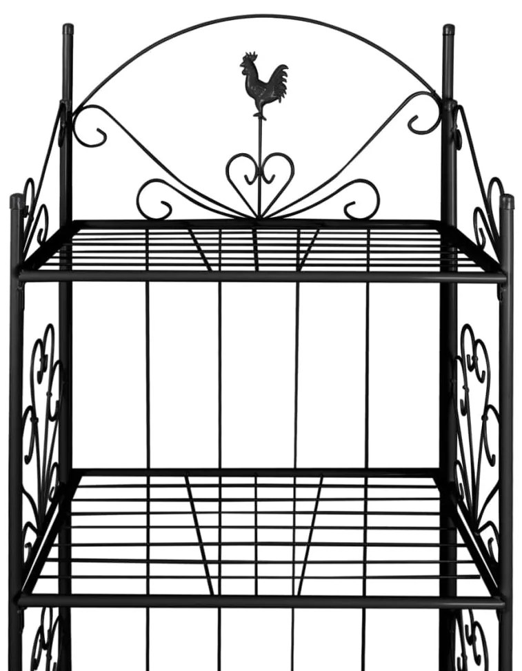 vidaXL Marketos Stojan na květiny černý čtvercový