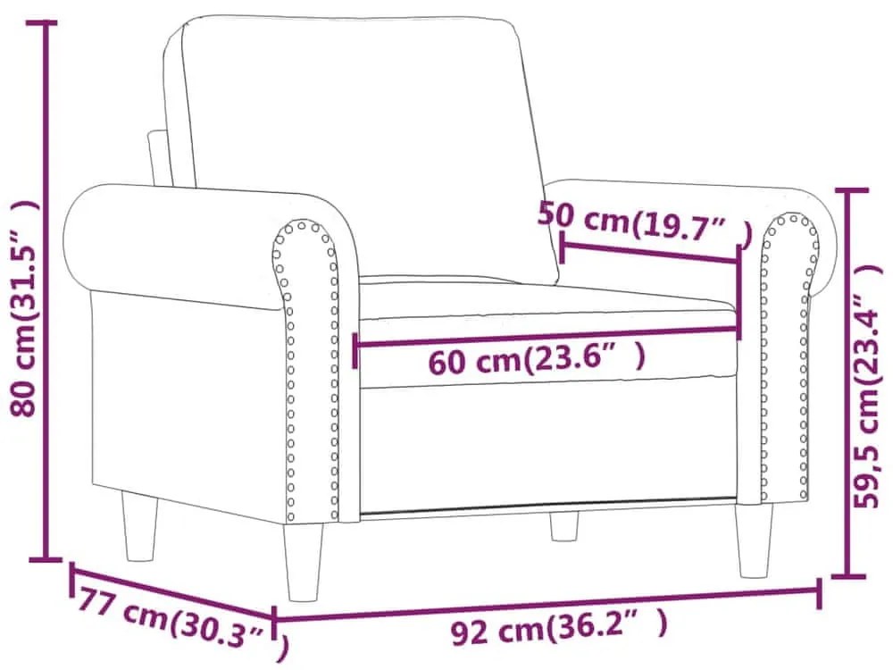 Petromila Křeslo krémové 60 cm umělá kůže