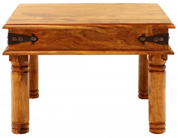 Indický nábytek - Konferenční stolek Jali 60x40x60 z indického masivu palisandr Světle medová