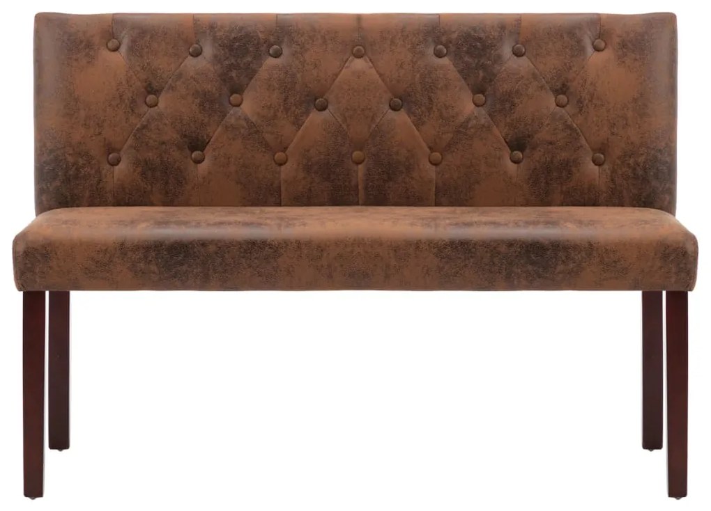Lavice Egret - 128,5 cm - umělá semišová kůže | hnědá
