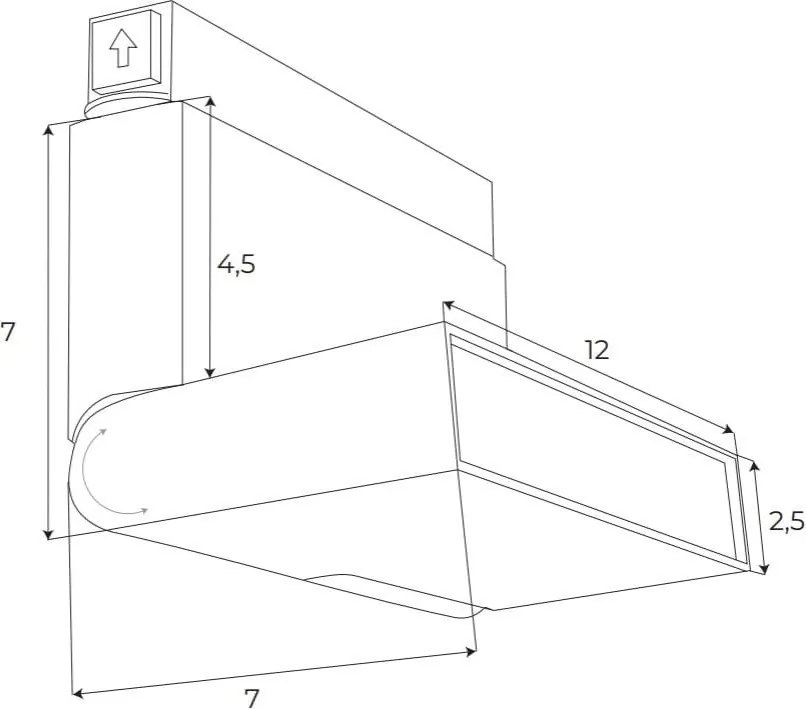 Maxlight M0007N LINEAR Magnetické svítidlo, naklápěcí, černé