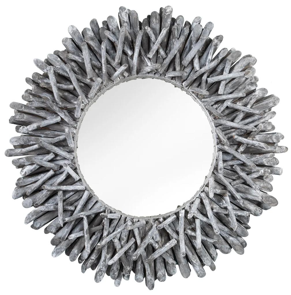 Noble Home Nástěnné zrcadlo Riviera, 80 cm, šedé