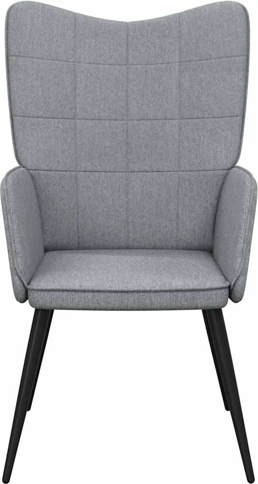 Relaxační židle světle šedá textil 327941