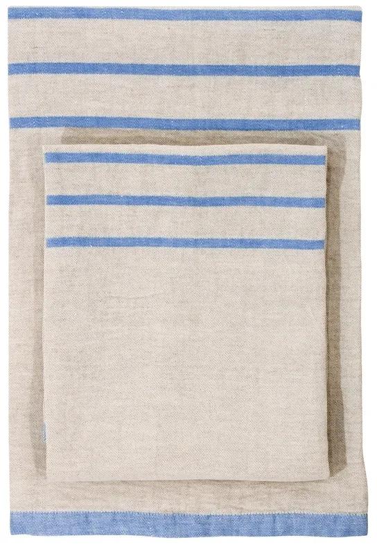 Lněný ručník Usva, len-svěle modrý, Rozměry  95x180 cm