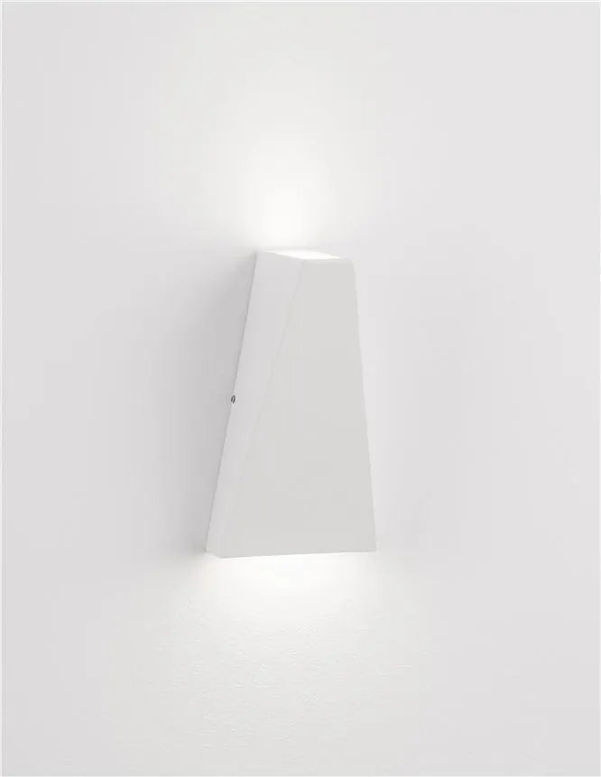NV 9202261 Venkovní nástěnné svítidlo MILEY bílý hliník a sklo LED 7W 3000K 200-240V IP54 světlo nahoru a dolů - NOVA LUCE