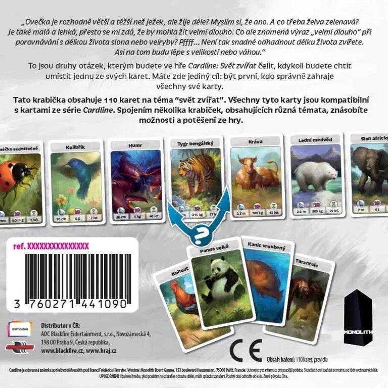 _Ostatní 1_ ADC Hra Cardline: Svět zvířat *SPOLEČENSKÉ HRY* mcardanimcz