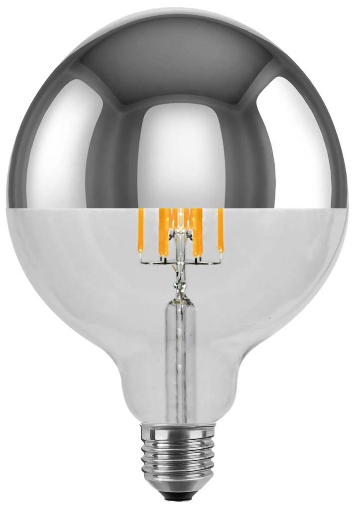 SEGULA LED Globe E27 6,5W 927 zrcadlená stříbrná