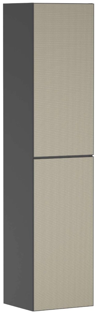Hansgrohe Xevolos E - Vysoká skříňka 40x176x36 cm, 2 dvířka, panty vlevo, matná šedá/bronz 54220390