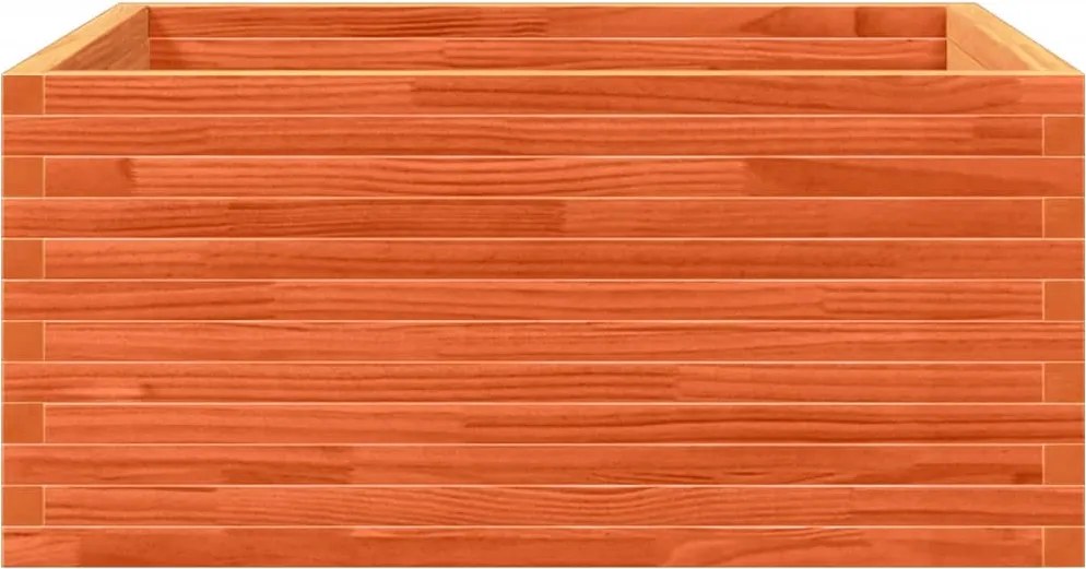 Zahradní truhlík voskově hnědý 100x100x46 cm masivní borovice 3282431