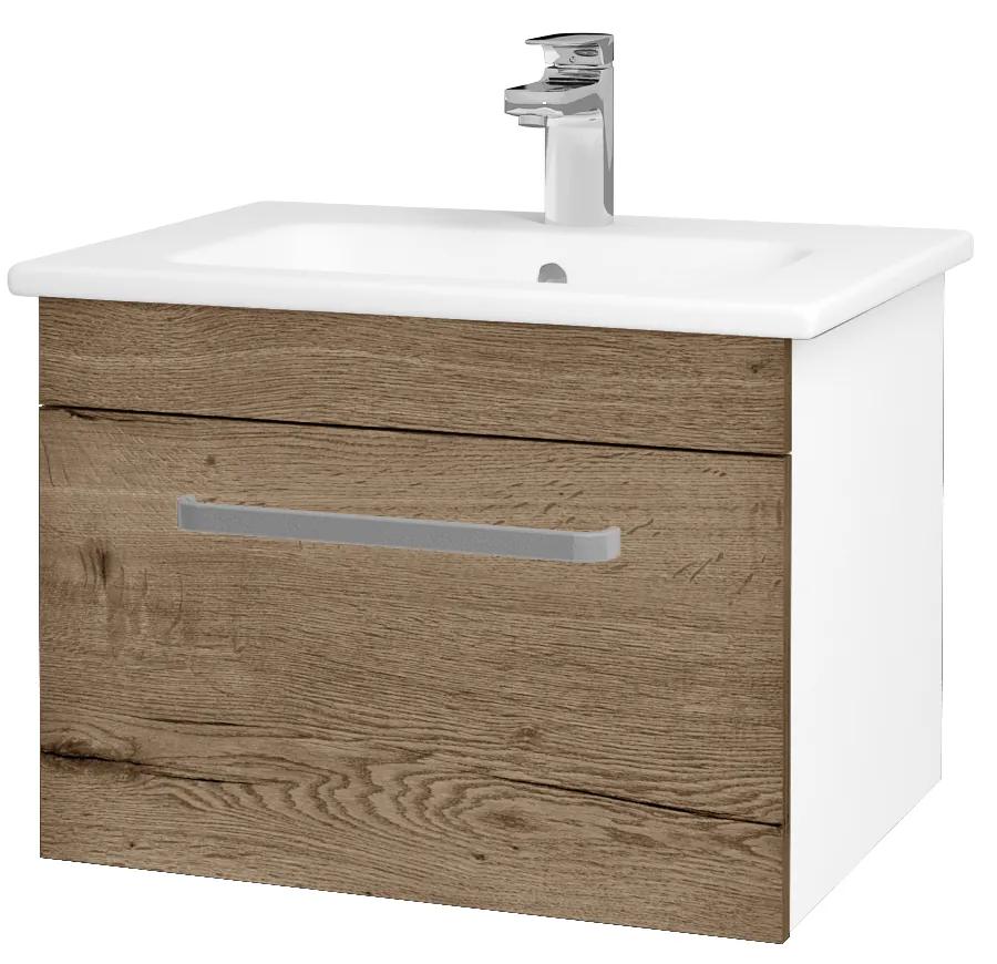Dřevojas Koupelnová skříň ASTON SZZ 60 Varianta: N01 Bílá lesk / Úchytka T02 / IND Individual