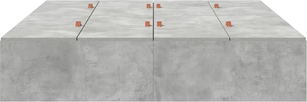 Rám postele s úložným prostorem Betonově šedá 150 x 200 cm 3335384