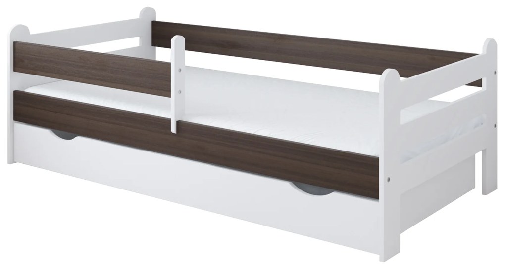 BabyBeds Dětská postel RYSIO Velikost postele: 160x80 cm, Barevné provedení: Dub, Úložný prostor: Ano, s úložným prostorem Bílá