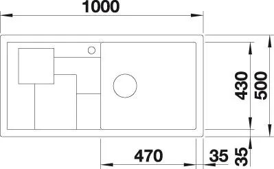 BLANCO GmbH + Co KG Granitový dřez Blanco SITY XL 6 S InFino šedá skála dřez vpravo + krájecí deska a závěsná miska zelená kiwi 525061