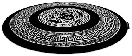 Kulatý koberec HAMPTON Medusa medúza řecký černý velikost kruh 200 cm | krásné koberce cz