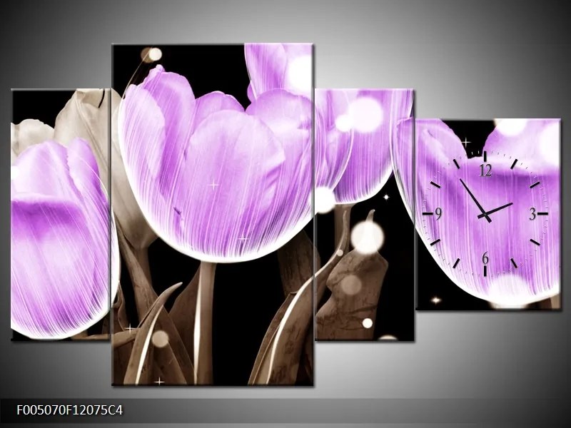 Obraz světle fialových tulipánů (120x75 cm), 40 dalších rozměrů