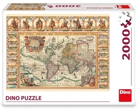 Dino Puzzle Historická mapa světa 2000 dílků