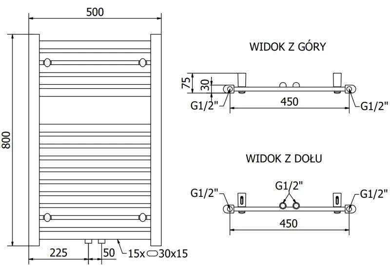 Mexen Hades, topné těleso 800 x 500 mm, 381 W, bílá, W104-0800-500-00-20