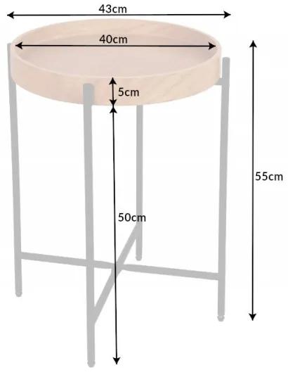 Odkládací stolek Elements 40cm dubový podnos/ 39712