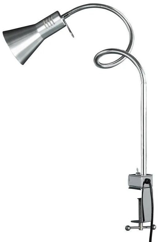 Fisher & Honsel 93531 Cleveland, stolní lampa s příchytkou 1x60W E27, hliník/chrom