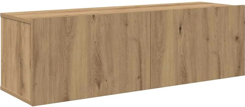 Sada 4 kusů nástěnné TV skříňka dub artisan kompozitní dřevo 3329218