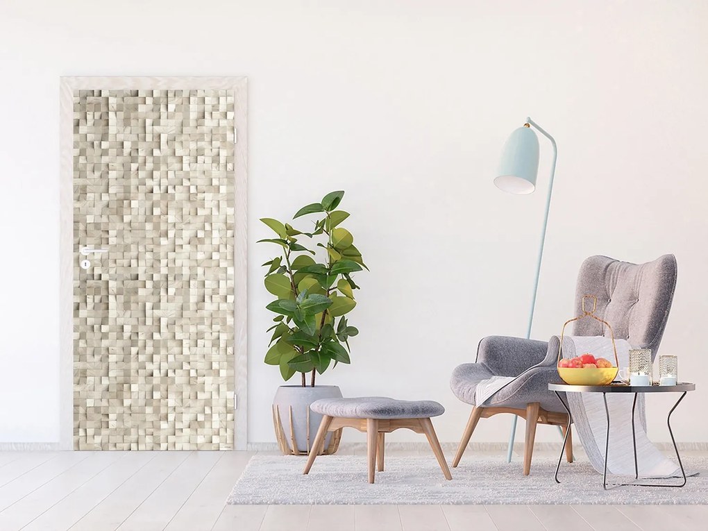 Vliesová fototapeta na zed' Dřevěné Kostičky | 202 x 90 cm | DFTNV2936