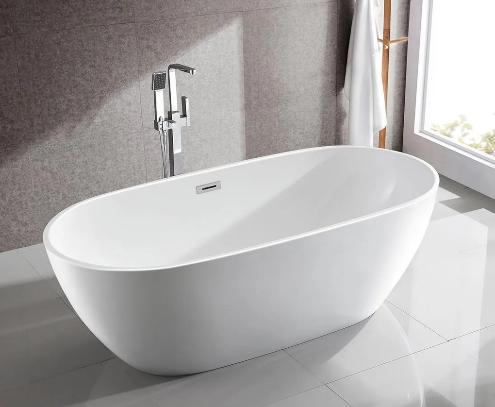 Aqualine Aqualine, DOURO volně stojící vana 180x80 cm, bílá, E1880