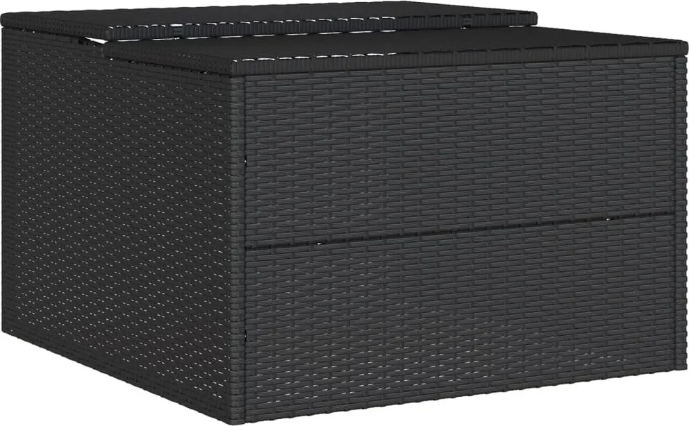vidaXL Garáž pro robotickou sekačku 86x90x52/57 cm polyratan [365404] Barva: Černá