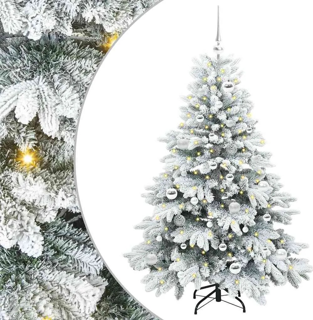 Umělý vánoční stromeček s 150 LED diodami Bílá 150 cm PE a PVC 3397606