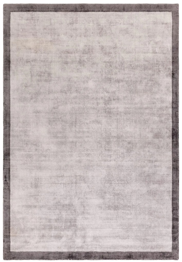Černý koberec Ife Border Charcoal Silver Rozměry: 160x160 cm